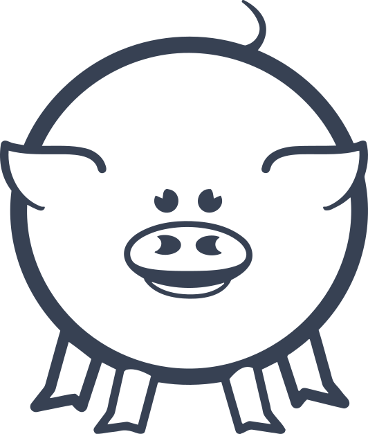Funny Round Pig Sticker - 50+ Colors!