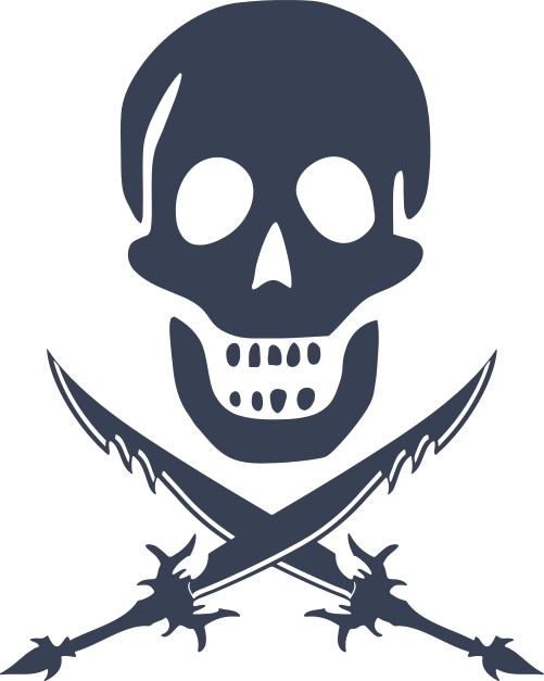 Vibrant, High-Quality Funny Skull With Swords Stickers