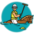 Funny Water Polo Player Sticker