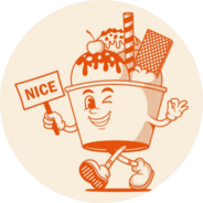 Gelato Character-Ice Cream Nice Sticker