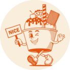 Gelato Character-Ice Cream Nice Sticker