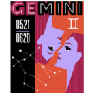 Gemini Abstract Retro Design Sticker