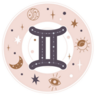 Gemini Horoscope Pink Astrology Sticker