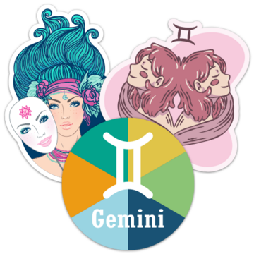 Gemini Zodiac & Astrology Stickers & Car Decals