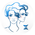 Gemini Zodiac Ink And Watercolor Sticker