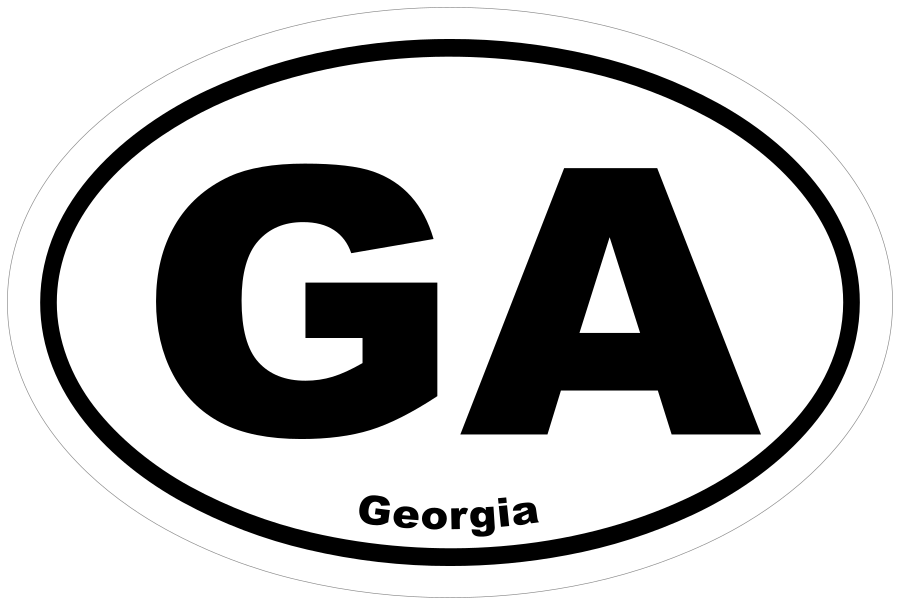 Georgia Ga Oval Sticker