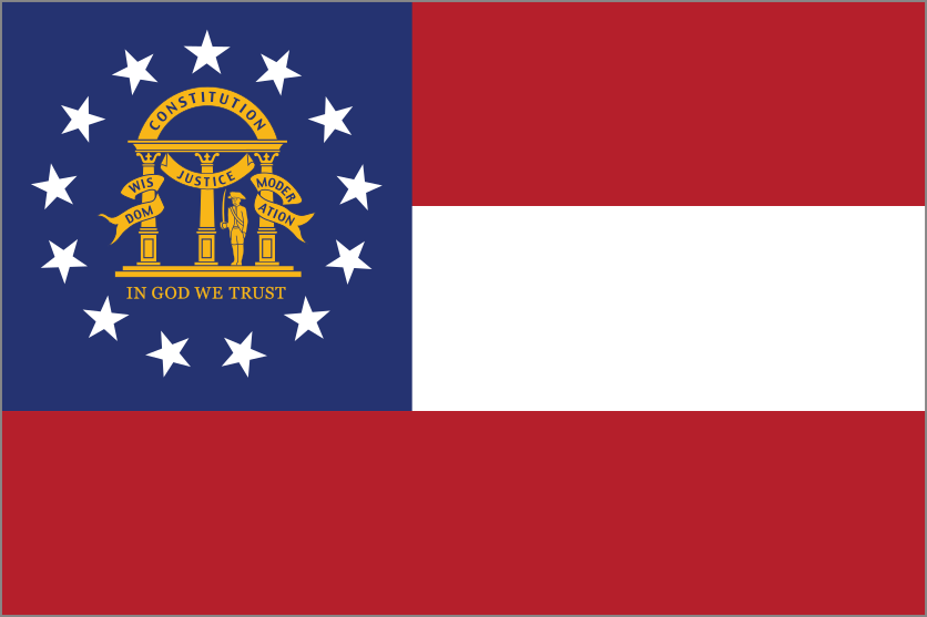 Georgia Ga State Flag Sticker Shipped Fast & Free!