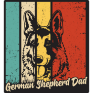 German Shepherd Dad Square Sticker