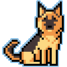 German Shepherd Pixel Sticker