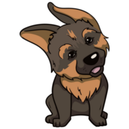 German Shepherd Puppy Sticker