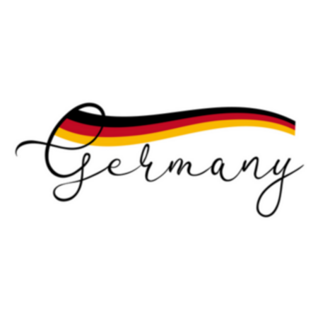 Germany Lettering With German National Colors Sticker