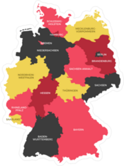 Germany Regions Map Sticker