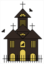 Ghost Castle Haunted House Sticker