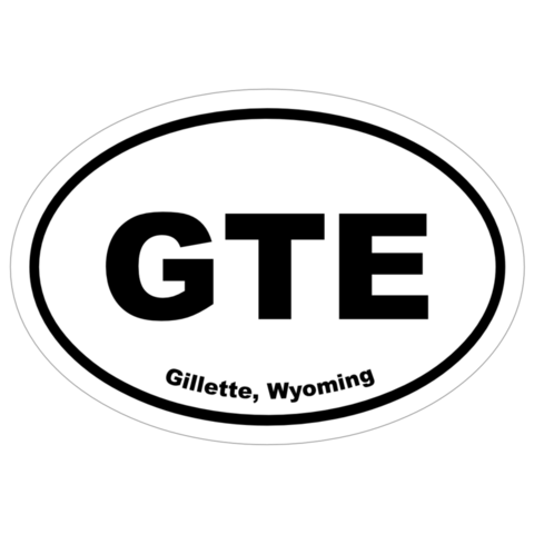 Gillette, Wyoming Oval Stickers