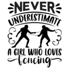 Girl Loves Fencing Sticker