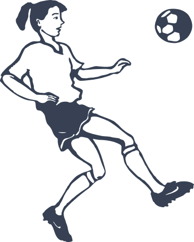 Girl Soccer Player Kicking A Ball Sticker Shipped Fast & Free!