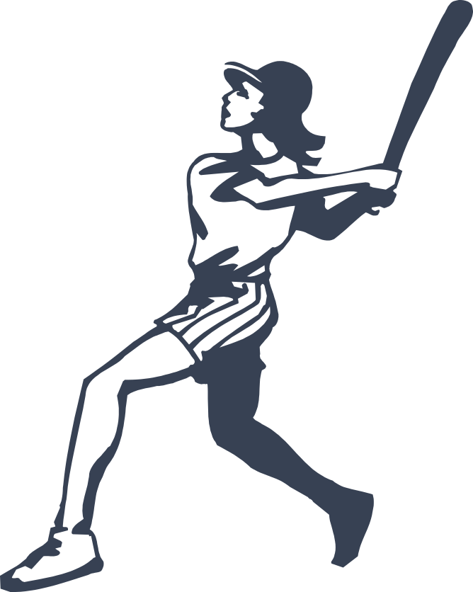 Girl Softball Player Sticker - Fast Shipping & No Minimums