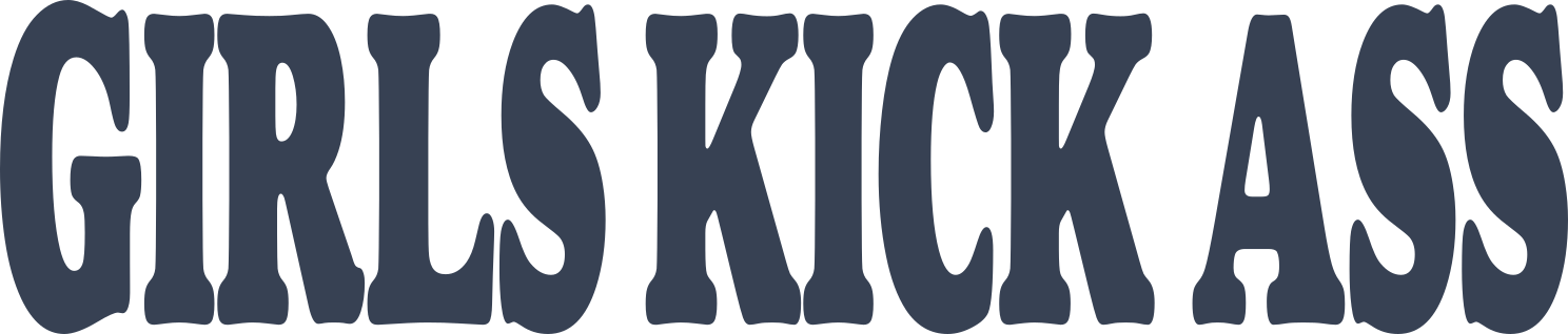 Vibrant, High-Quality Girls Kick Ass Fun Lettering Stickers