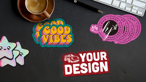 Shop Custom Glitter Vinyl Stickers Online | Car Stickers