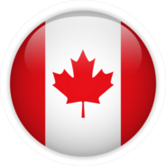 Glossy Canada Flag Button Sticker