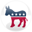 Glossy Democratic Party Logo Sticker