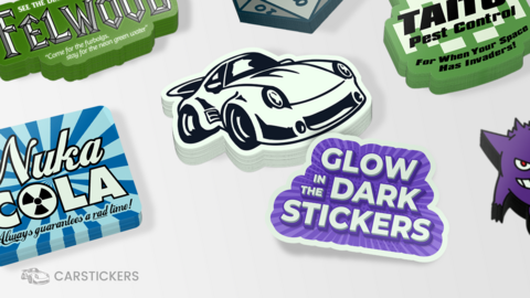 Printed Glow in the Dark Stickers – Custom Full-Color Luminous Vinyl