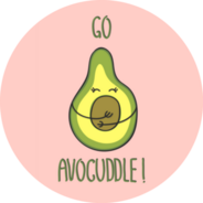 Go Avocuddle Cute Avocado On Pink Sticker