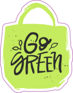 Go Green Sticker