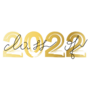 Gold Class Of 2022 Calligraphy Sticker
