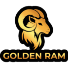 Golden Ram Head Sticker