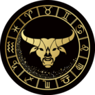 Golden Taurus Zodiac Sign Sticker
