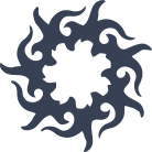 Gothic Tribal Sun Sticker - Fast Shipping & No Minimums