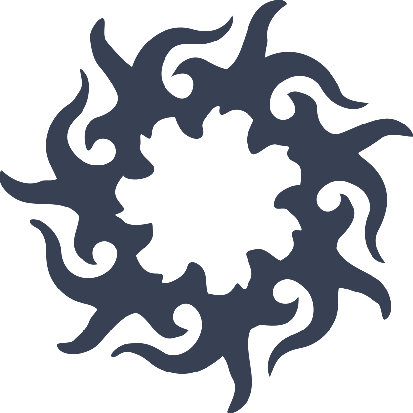 Gothic Tribal Sun Sticker - Fast Shipping & No Minimums