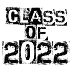 Graduate Class Of 2022 Block Lettering Sticker