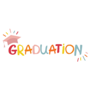 Graduation Colorful Lettering Amd Cap Sticker
