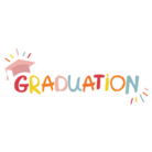 Graduation Colorful Lettering Amd Cap Sticker