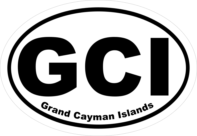 Vibrant, High-Quality Grand Cayman Islands Gci Oval Stickers