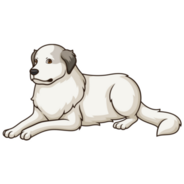 Great Pyrenees Cartoon Sticker