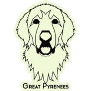 Great Pyrenees Outline Sticker