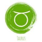 Green Circle Taurus Zodiac Sign Sticker