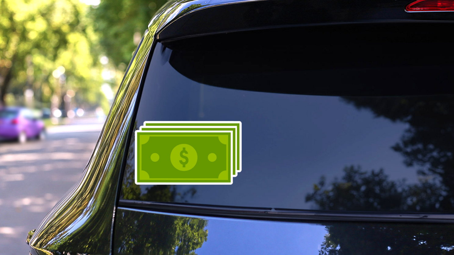 Green Dollar Bills Icon Sticker