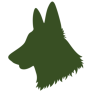 Green Shepherd Silhouette Sticker