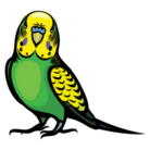 Green Yellow Parakeet Sticker