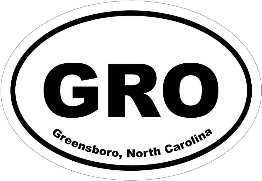 Greensboro, North Carolina Oval Stickers