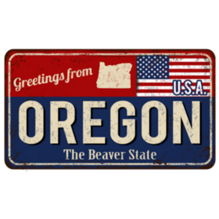 Greetings From Oregon Vintage Sticker