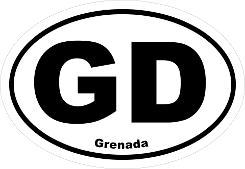 Order Your Grenada Gd Oval Sticker Today - Free Shipping!