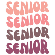 Groovy Senior Lettering Sticker