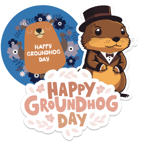 Groundhog Day Stickers & Decals | Free Shipping