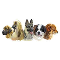 Group Of Dogs Sticker
