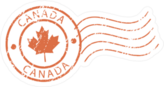 Grunge Canada Postal Stamp Sticker